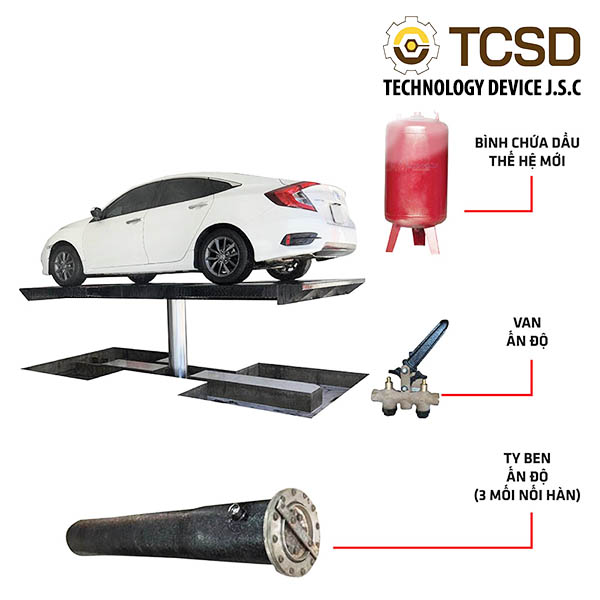 Cầu Nâng 1 Trụ Rửa Xe - Công ty CPCN Thiết Bị TCSD